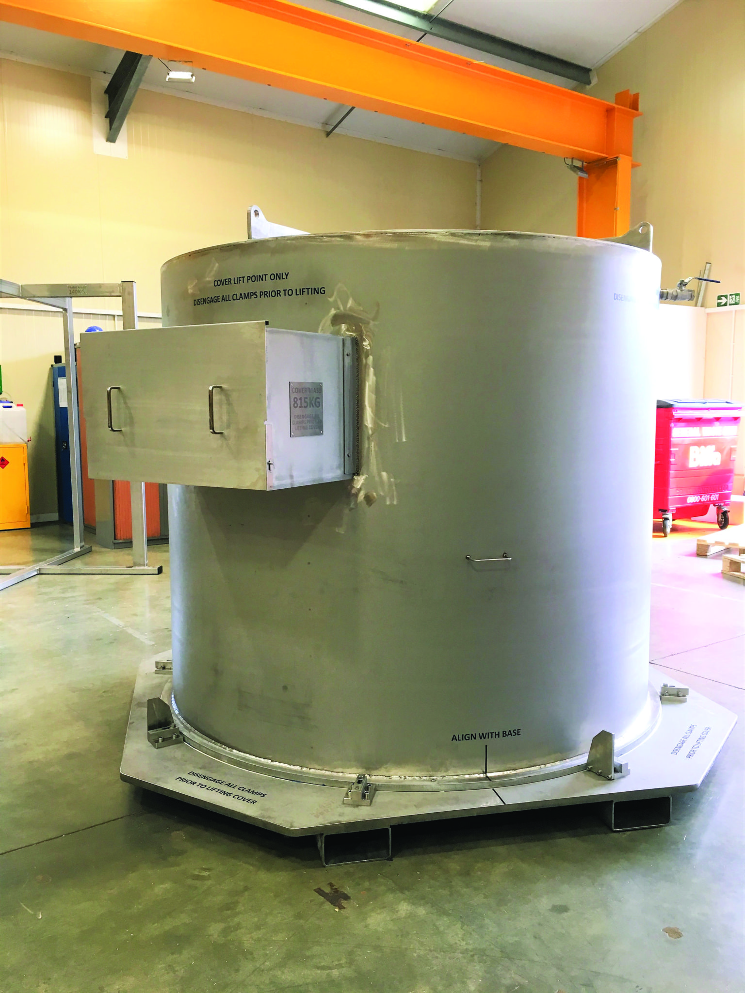 Radon Drum Housing Unit - Cyclife Aquila Nuclear | EDF Group